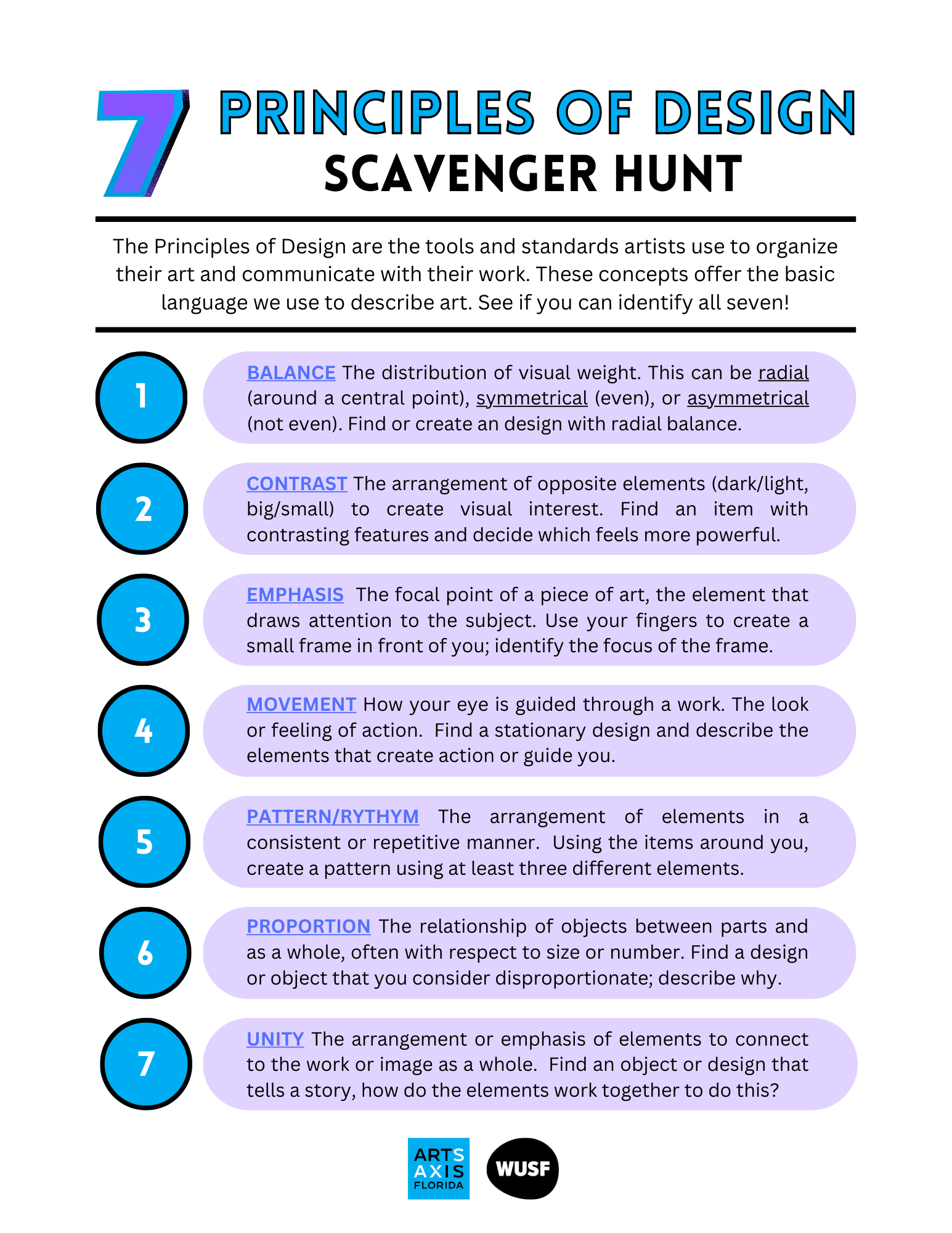 Find Your Art: Scavenger Hunts