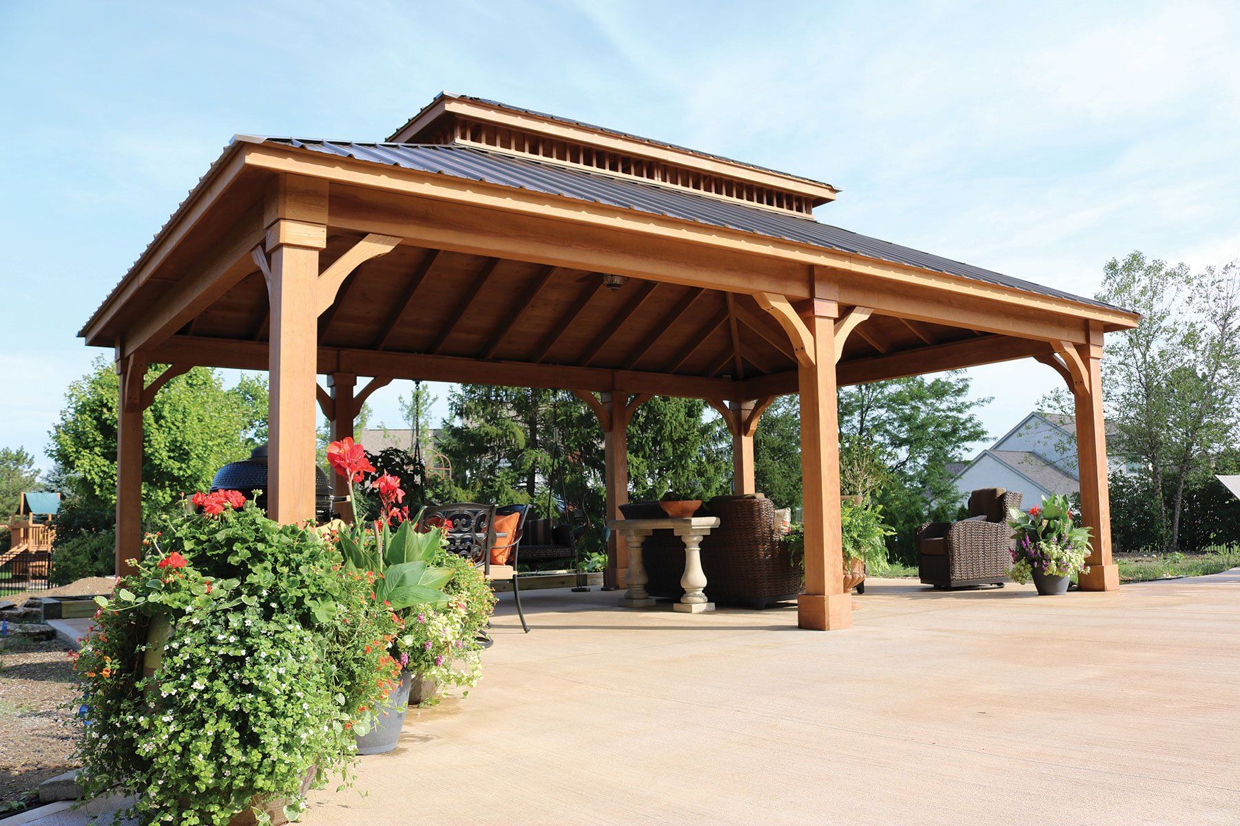 Outdoor Structure Cascade Wood Pavilion for Columbus Ohio