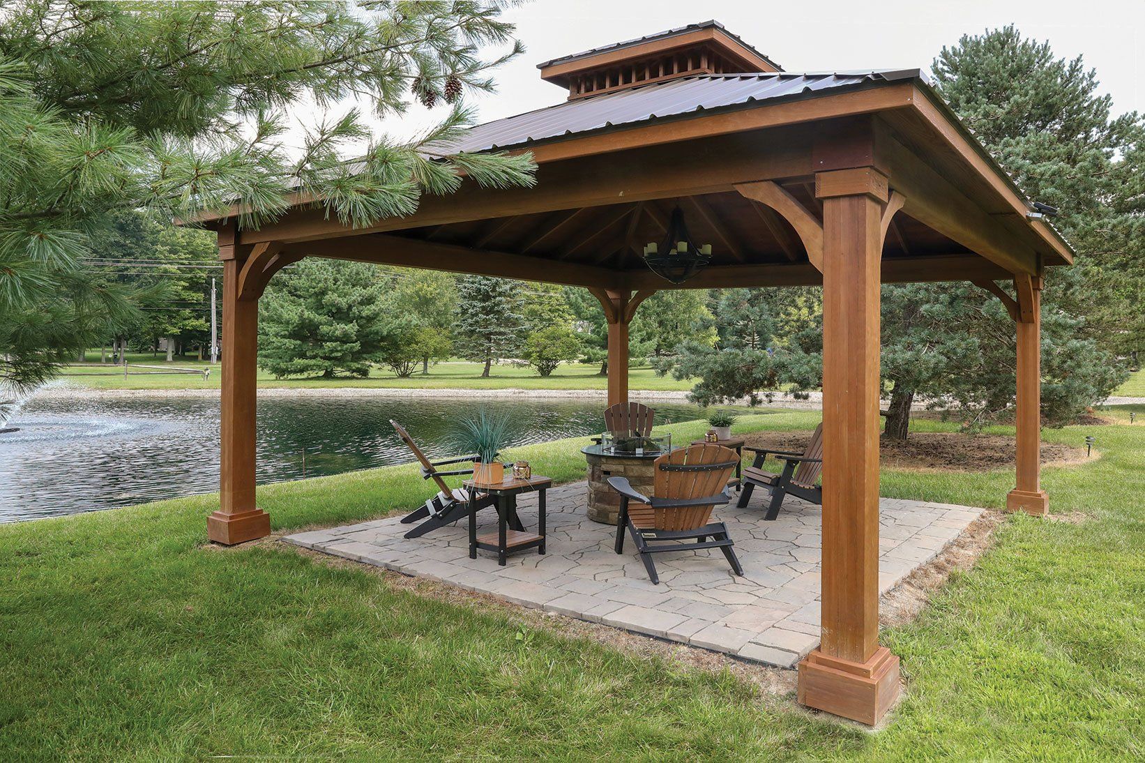 Outdoor Structure Cascade Wood Pavilion for Columbus Ohio