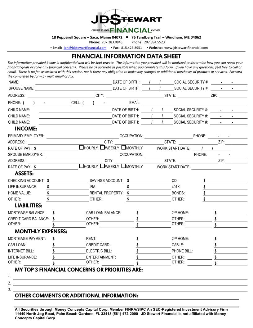 Financial Resources & Information | JD Stewart Financial