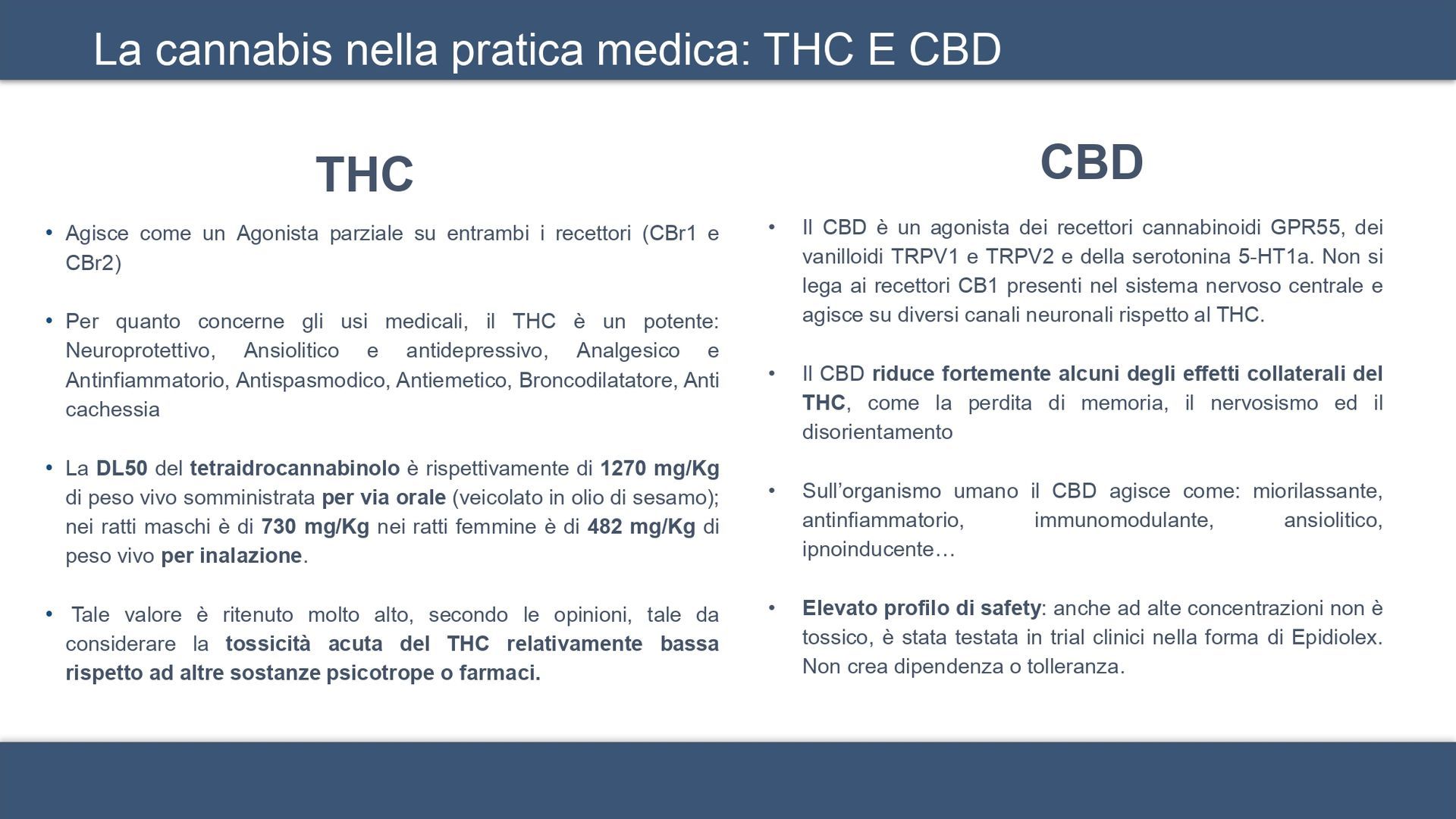 CANNABINOIDI, INFORMAZIONE GENERALE