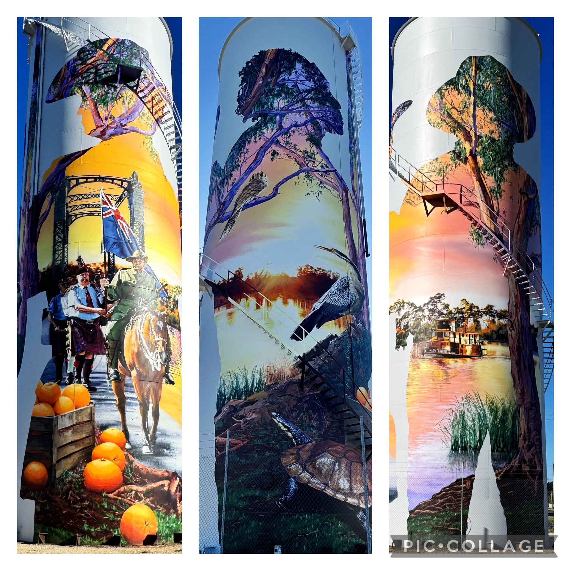 Barham Water Tank Art, Australian Silo Art Trail