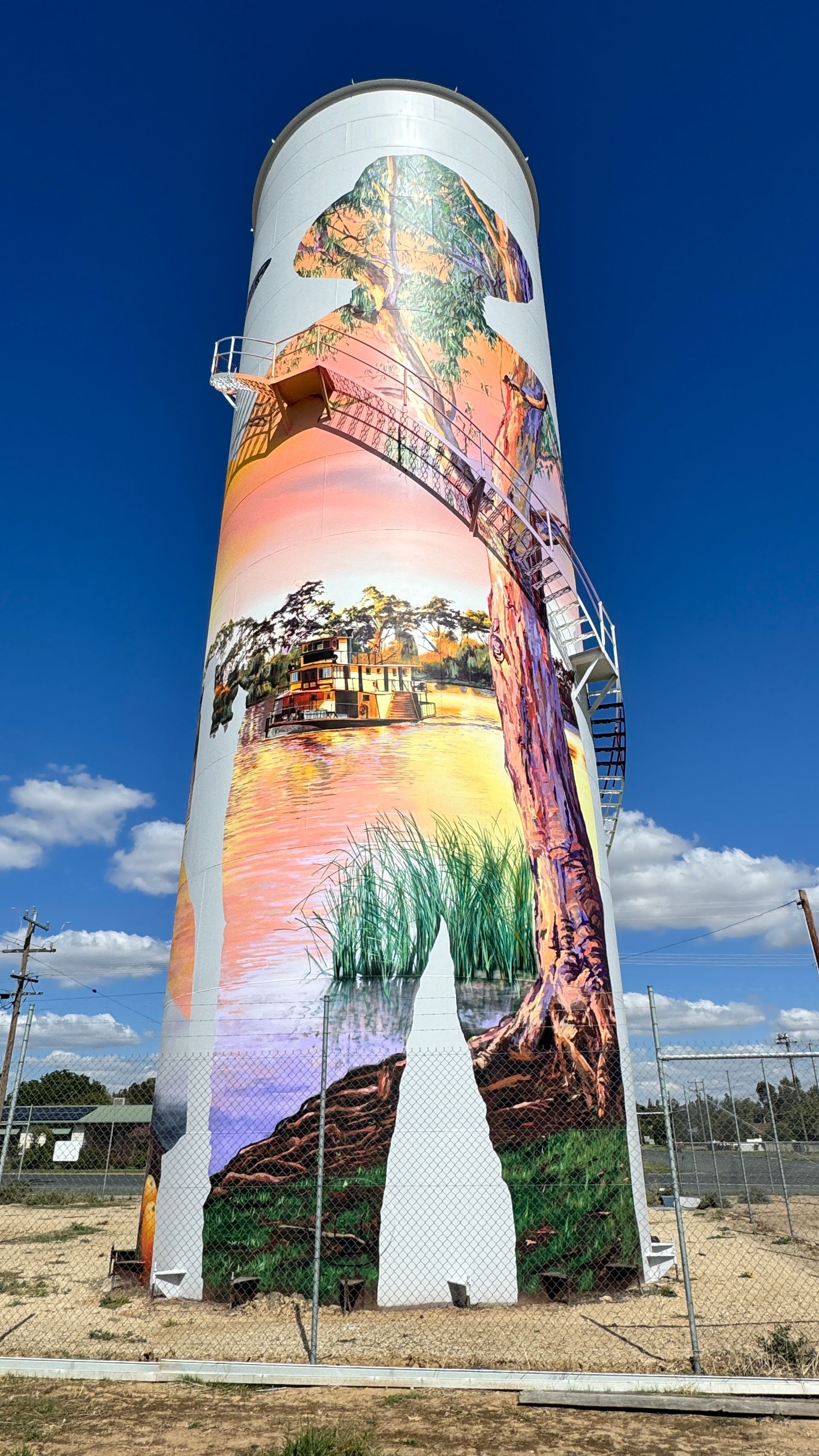 Barham Water Tank Art, Australian Silo Art Trail