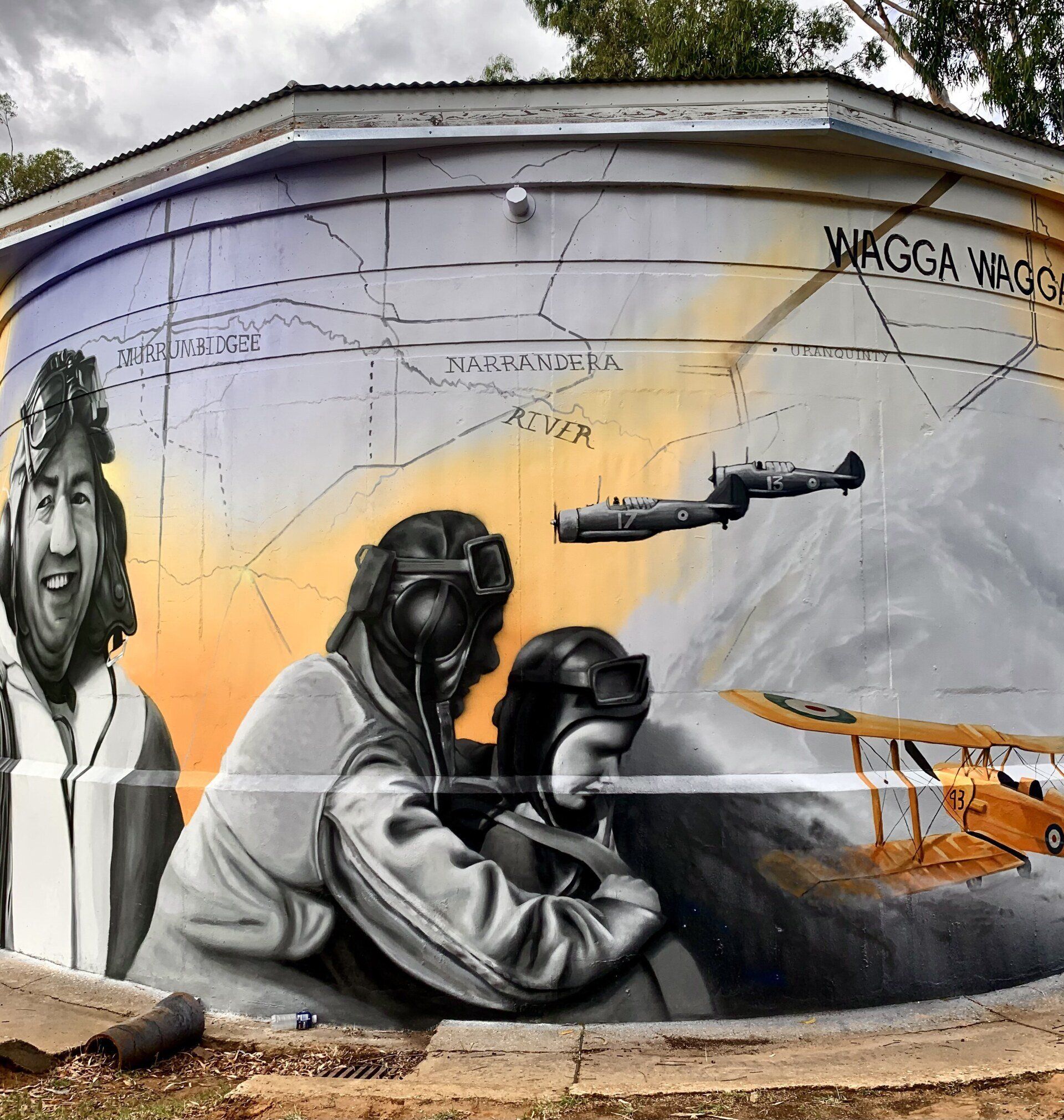 Wagga Wagga Water Tank Art RAAF Base