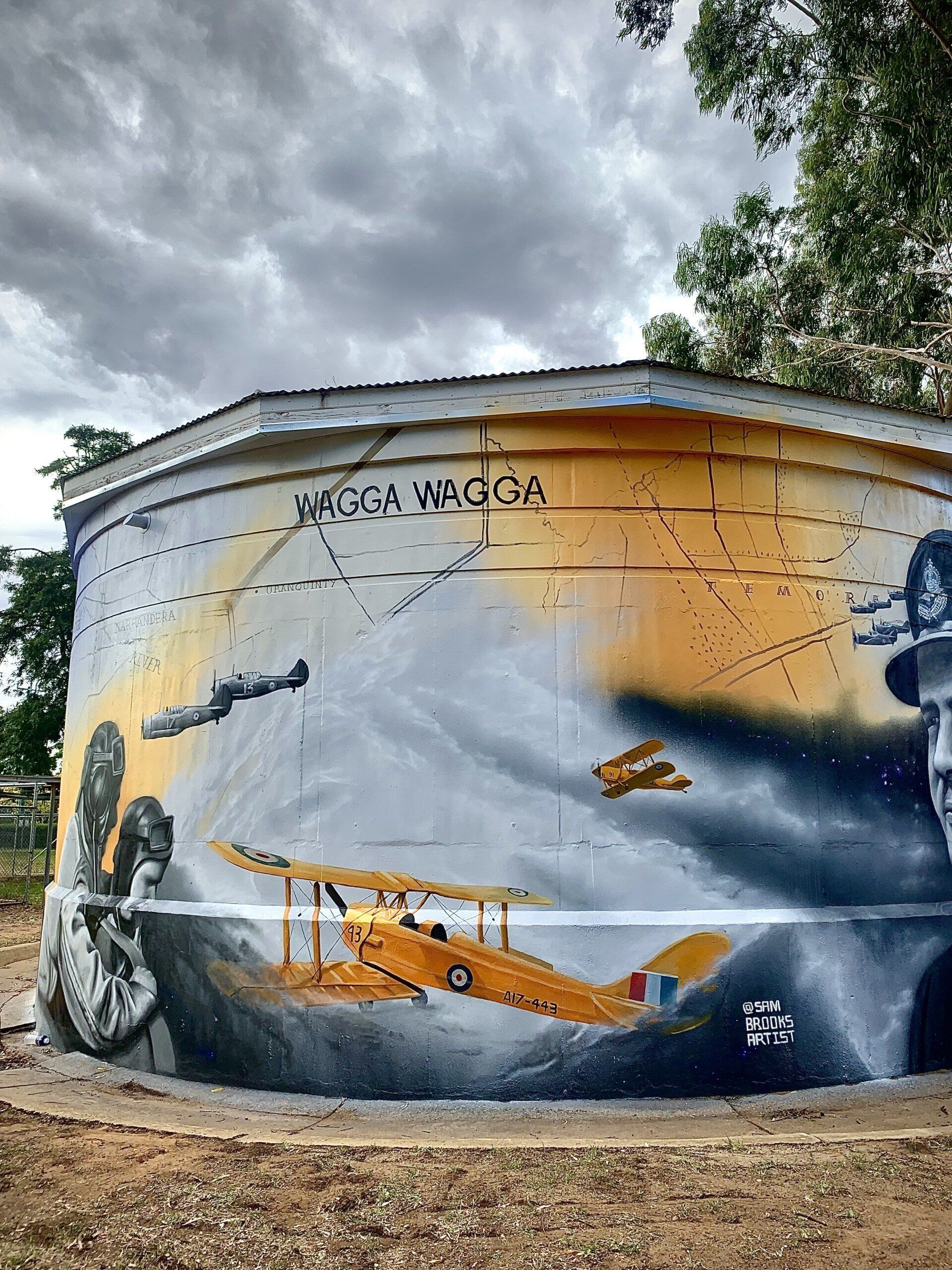Wagga Wagga Water Tank Art RAAF Base
