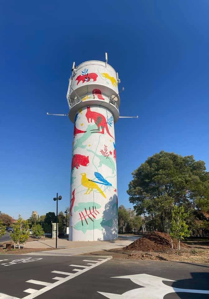Wangaratta Water Tower Art