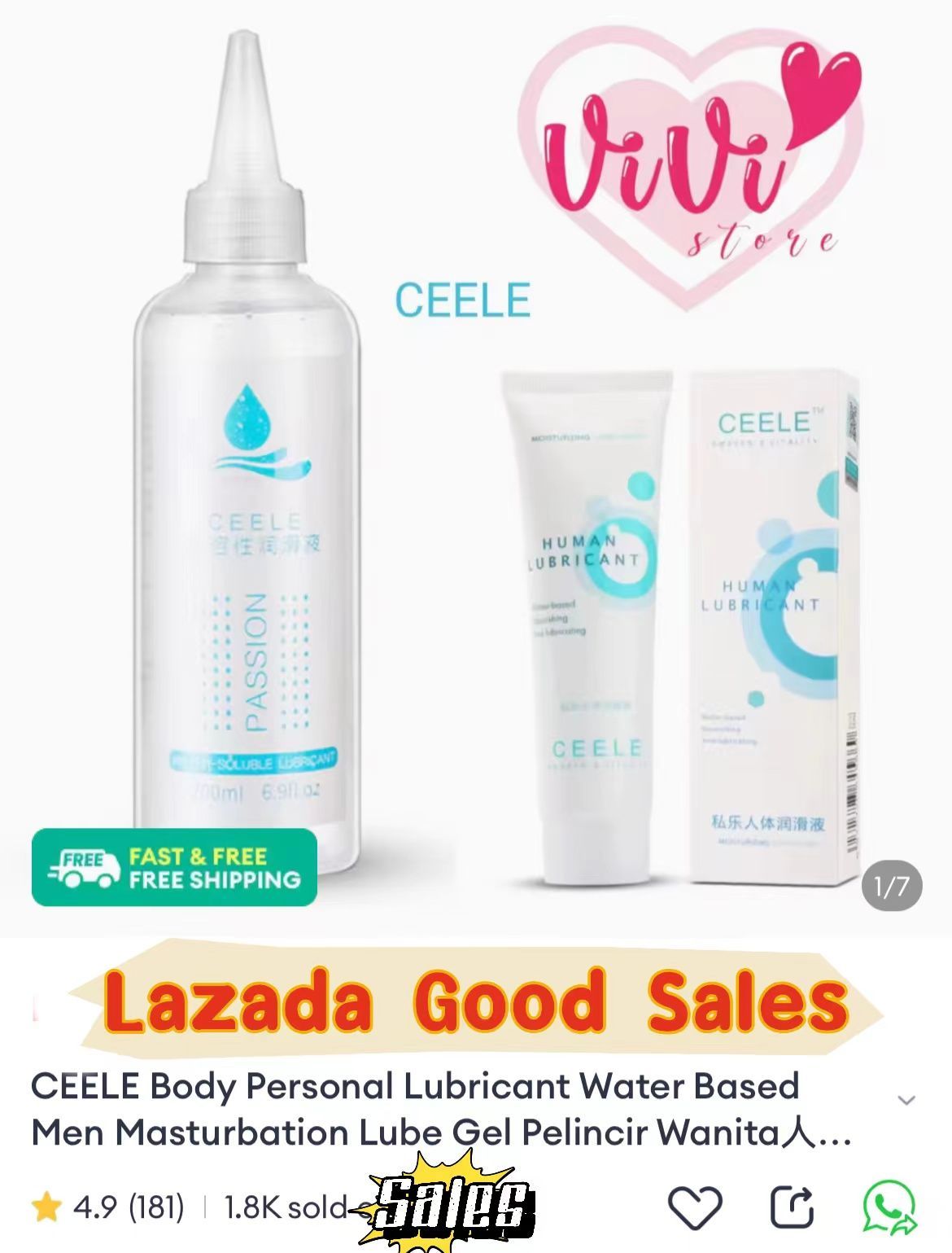 Vivi Store Ceele Silky Feel Body Gel Lubricant Malaysia