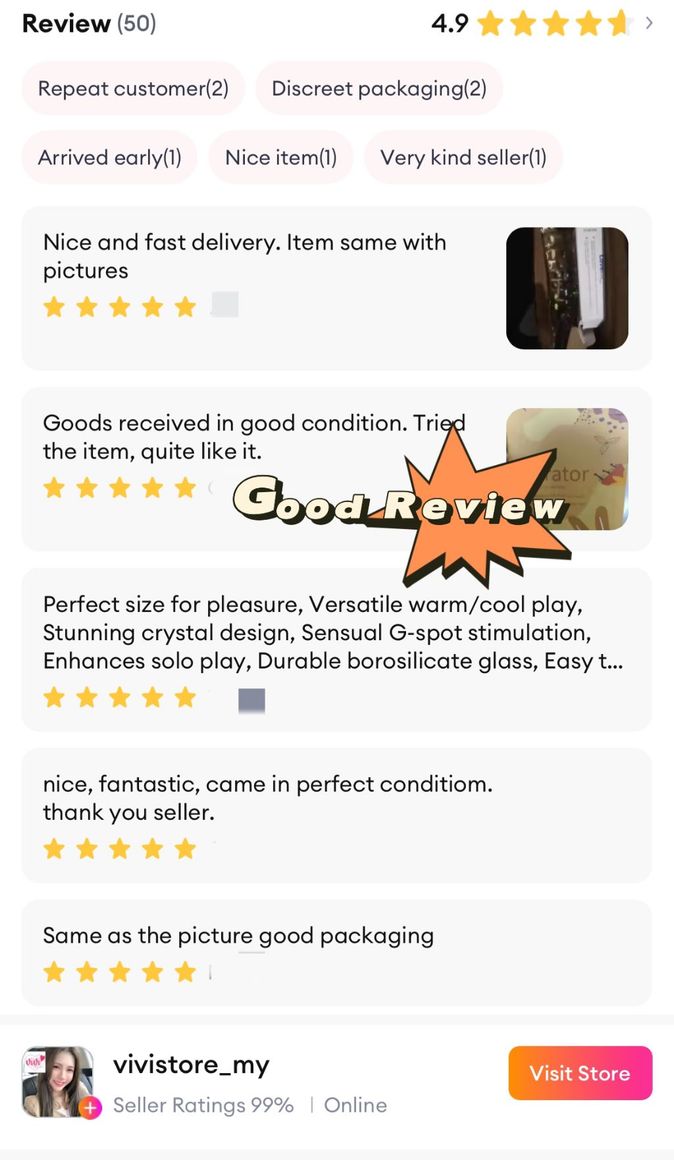 Vivi Store Crystal Glass Cucumber Women Plug Malaysia