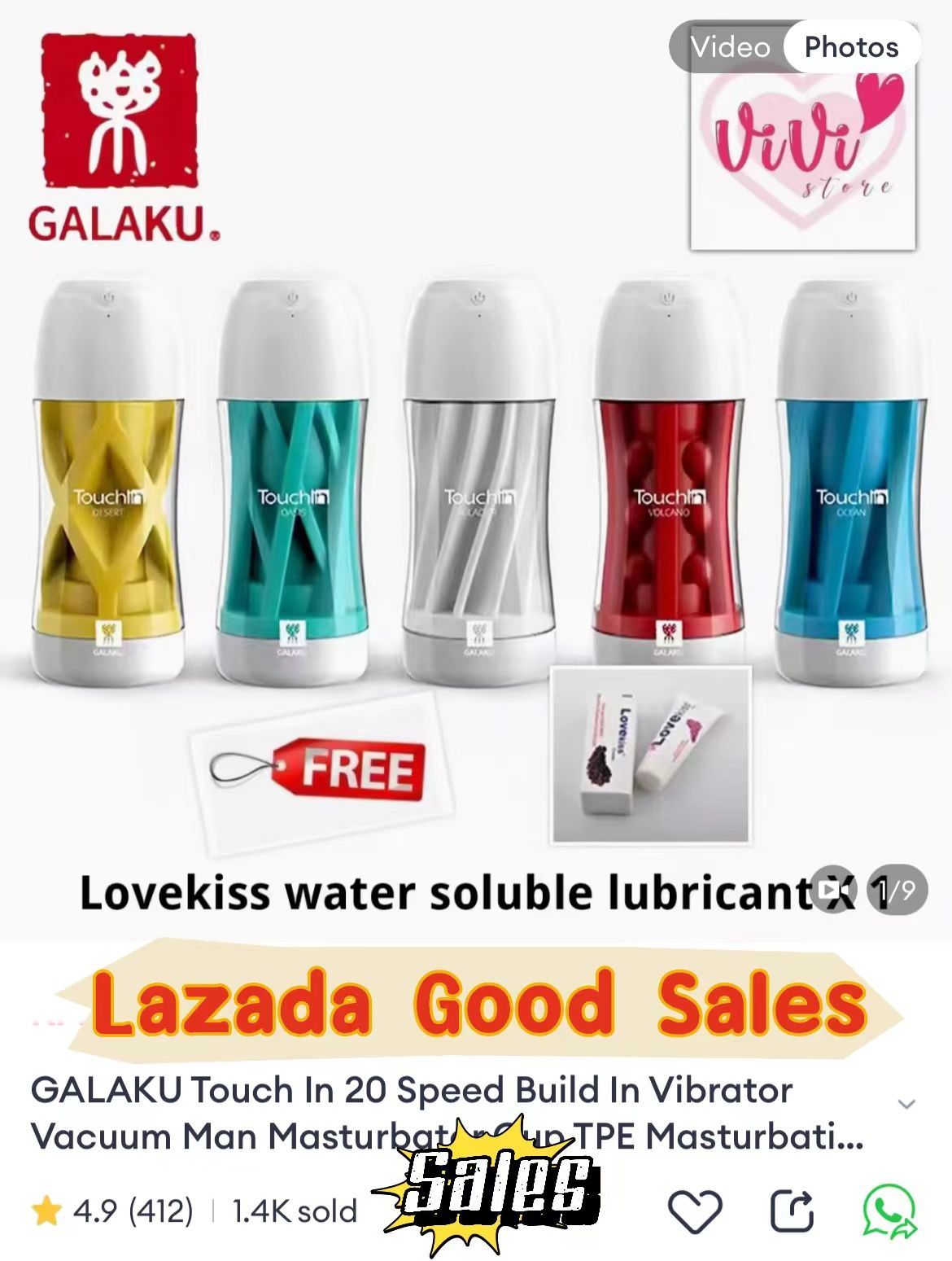 Vivi Store GALAKU Touch In Vibrator Man Cup Malaysia