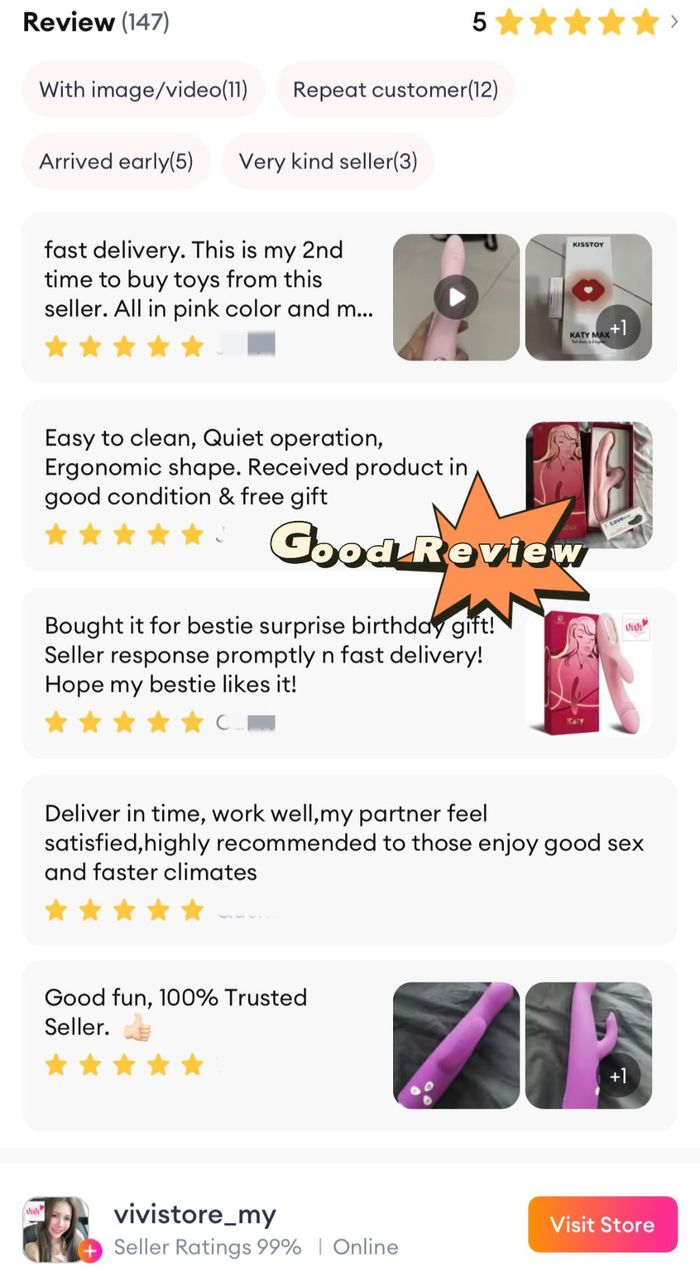 Vivi Store Durex Kisstoy Rabbit Vibrator Dildo Malaysia