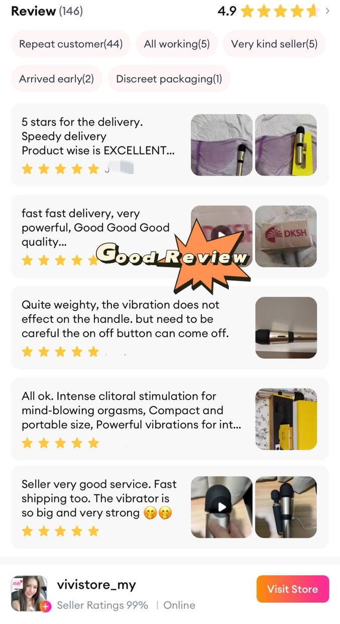 Vivi Store LETEN AV Lightning Women Vibrator Malaysia