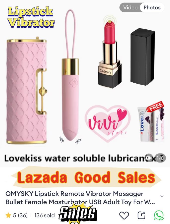 Vivi Store OMYSKY Lipstick Bullet Vibrator Malaysia