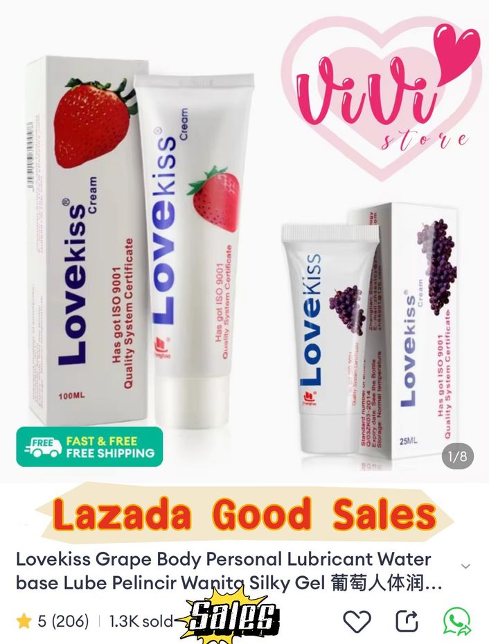 Vivi Store Lovekiss Fruit Grape Body Lubricant Malaysia