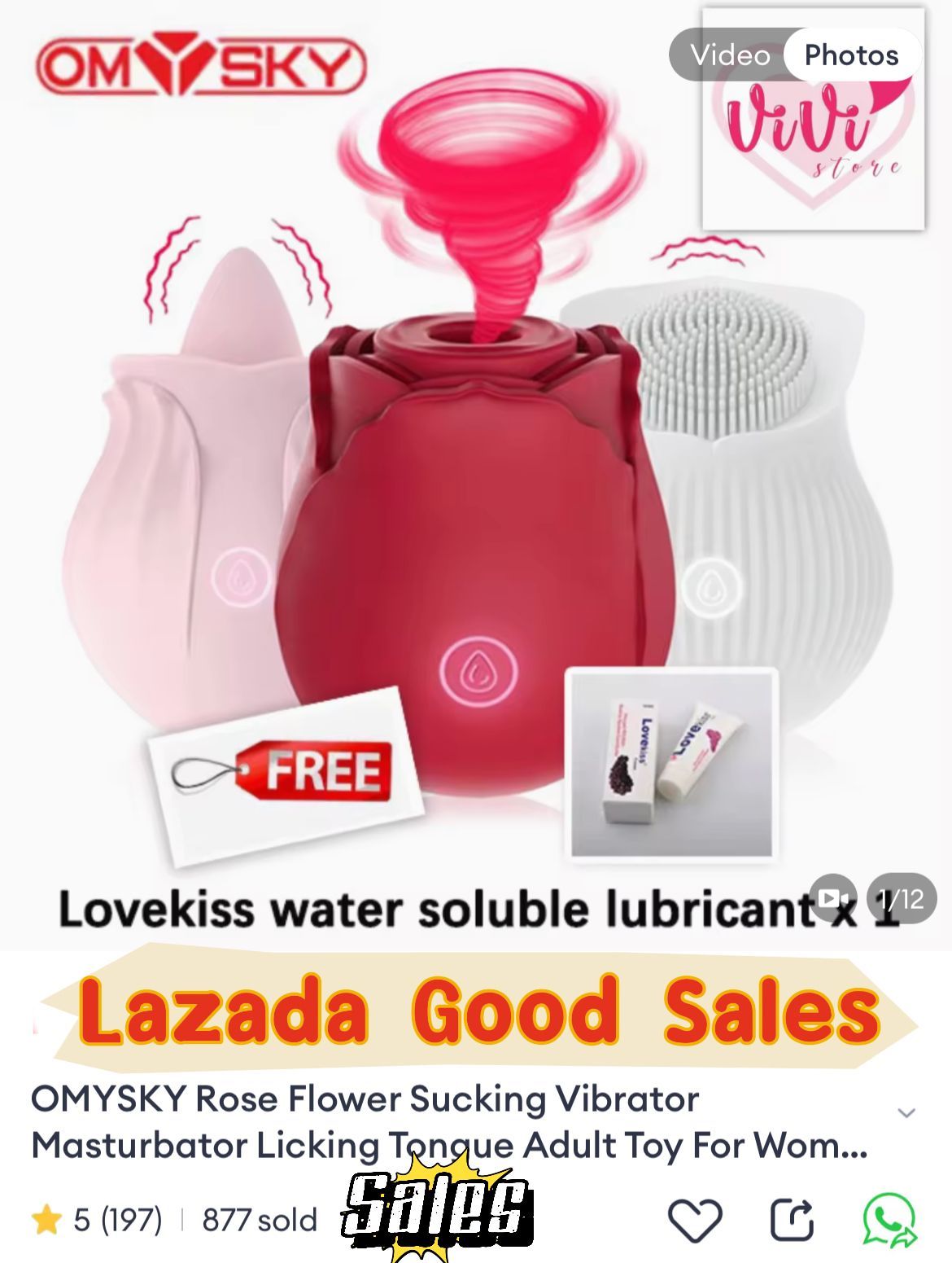 Vivi Store OMYSKY Rose Sucking Women Vibrator Malaysia