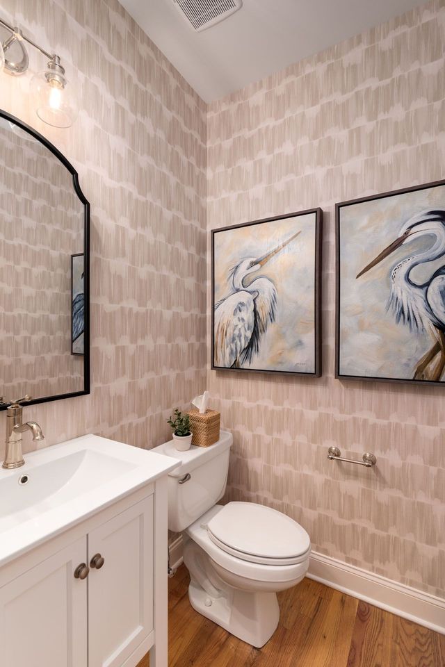 Neutral Powder Room Tiles