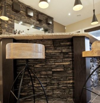 RUSTIC STONE VENEER BAR | UNDER $500