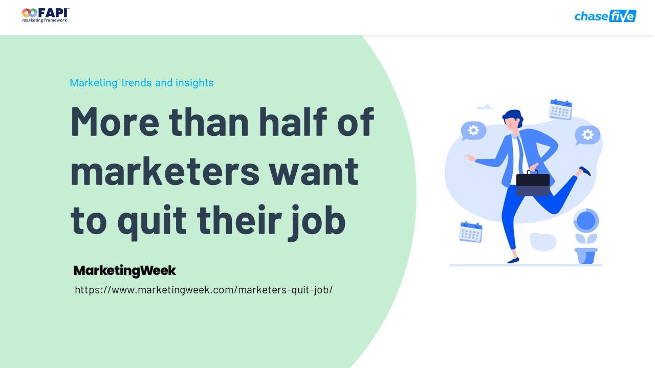 Why more than half of marketers want to quit their job and how ...