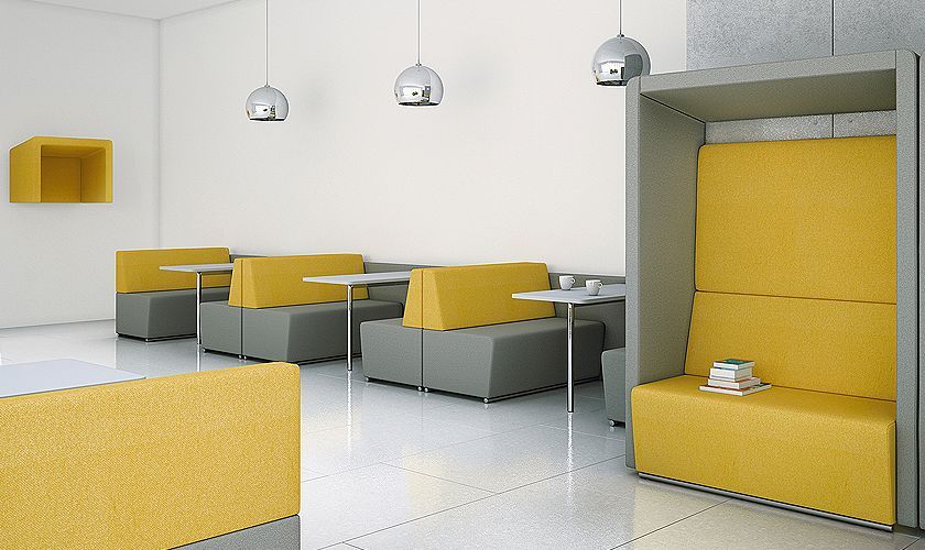 Fifteen booth seating and pods | Pledge
