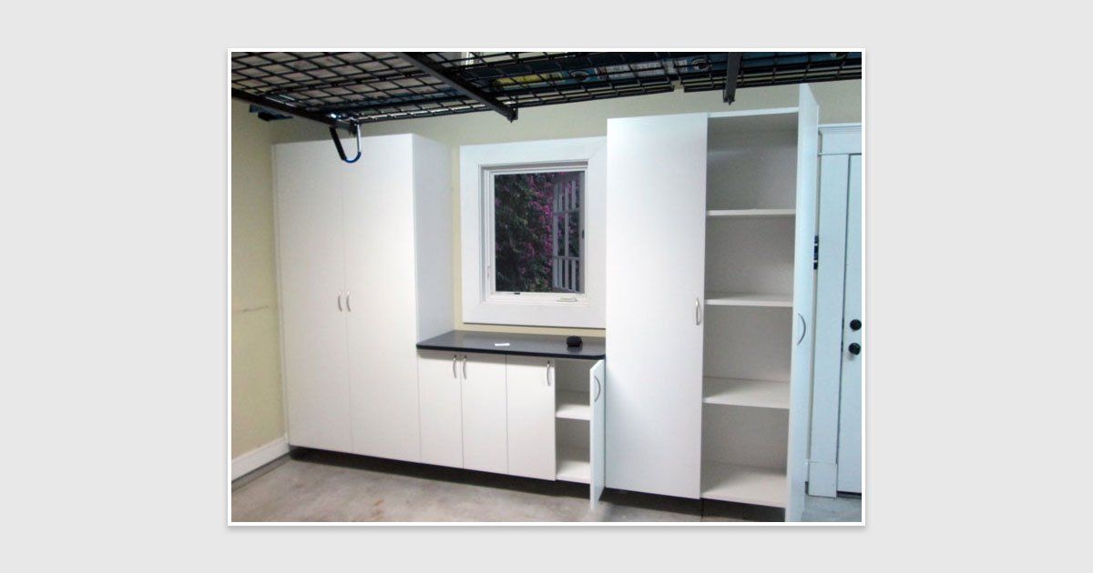 Custom Garage Cabinets Make Room for the Car!
