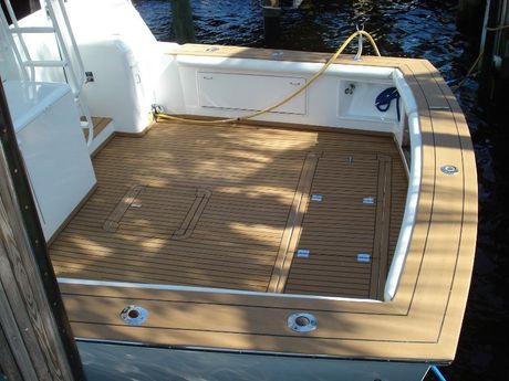 VIP Marine Services Boat Synthetic teak deck installation in Sydney.