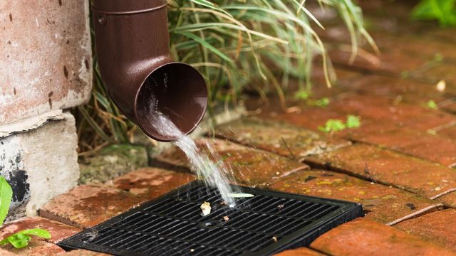 Foundation French Drain And Gutter Downspout Drainage System Draining