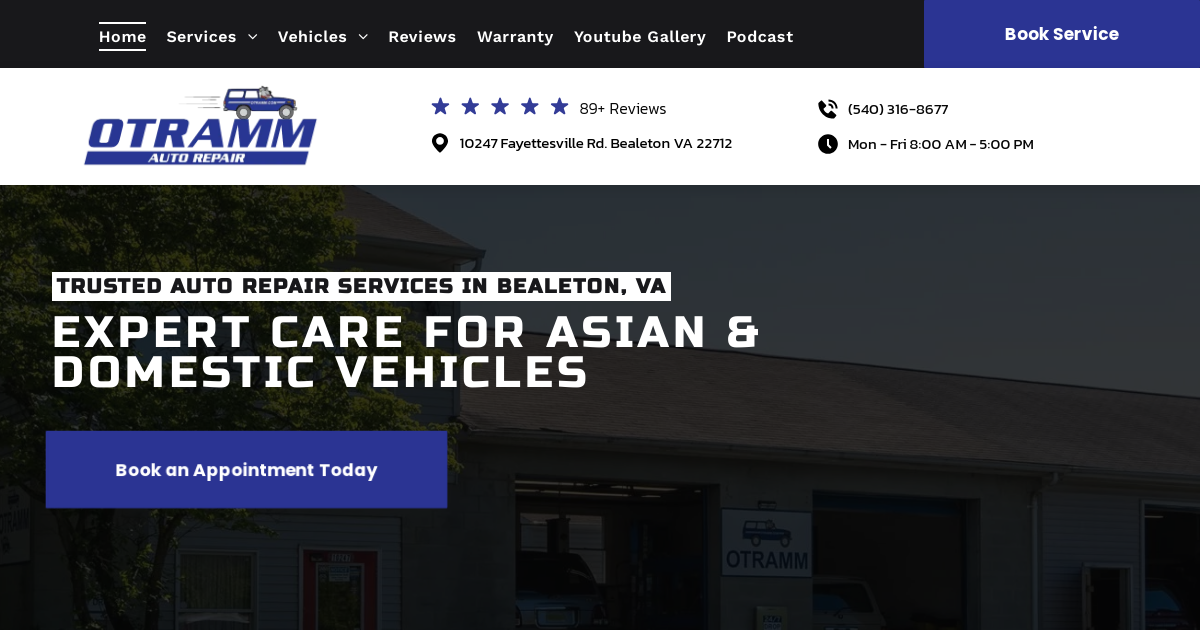 Lexus Auto Repair - Bealeton, VA | OTRAMM Auto Repair