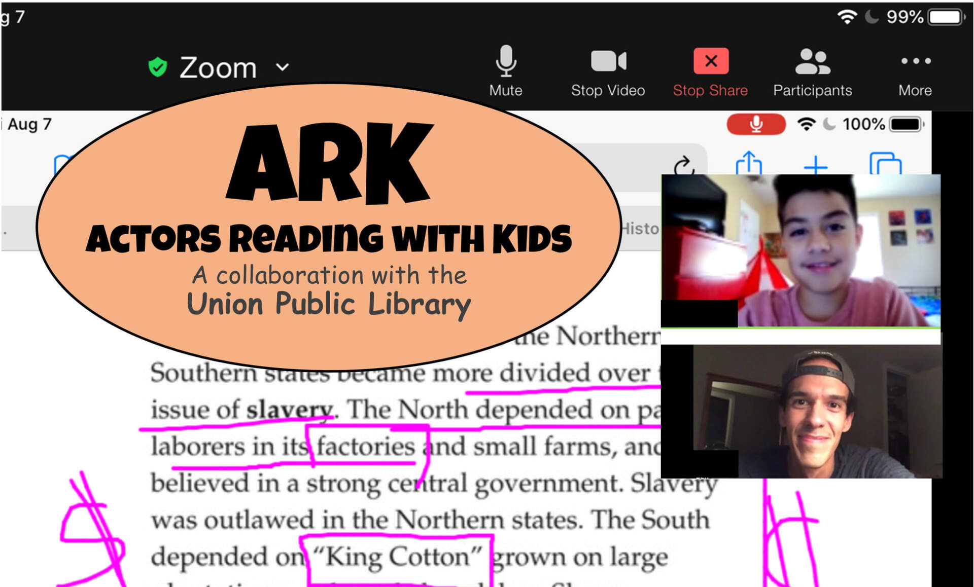 Actors Reading with Kids