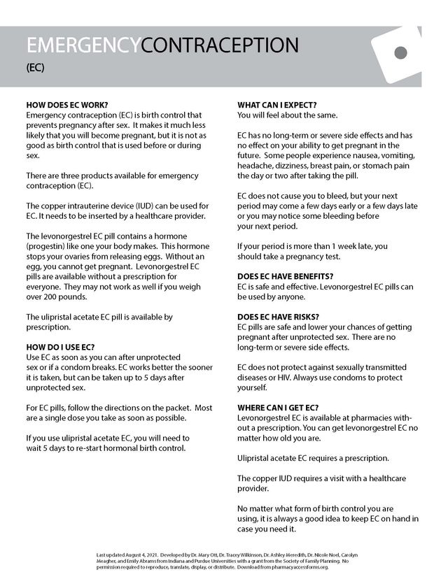 Contraception Fact Sheet