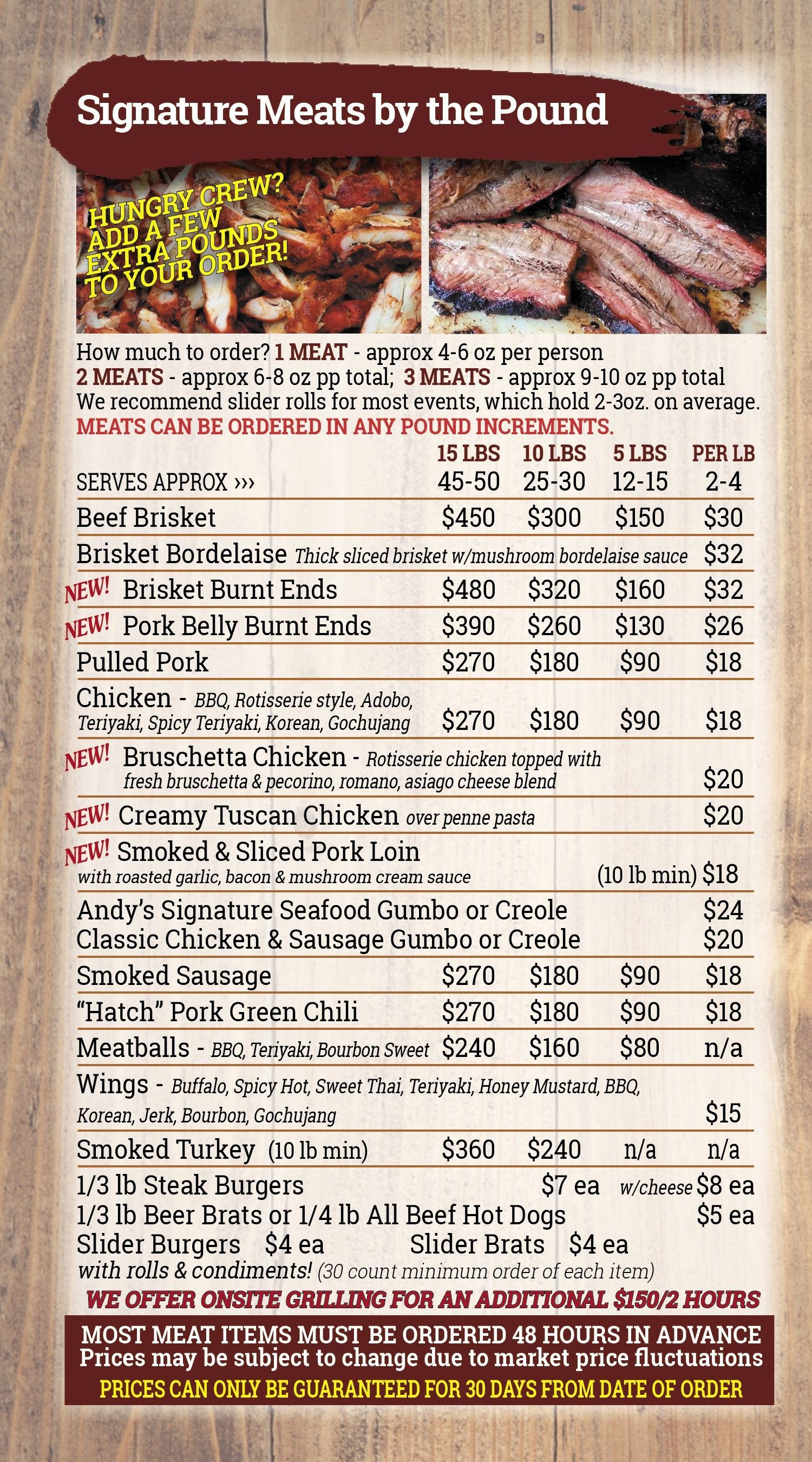 BBQ Menu for Hartford WI | The Barbecue Company Grill & Catering