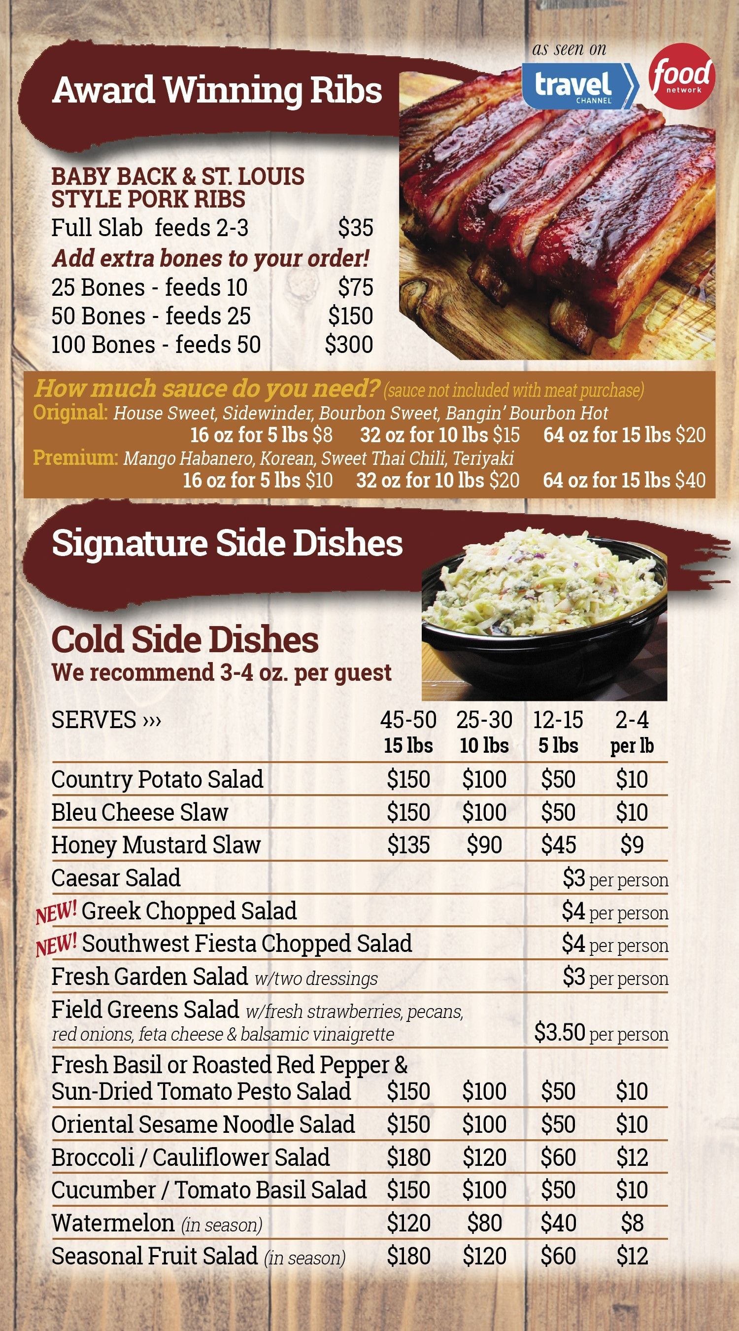 BBQ Menu for Hartford WI | The Barbecue Company Grill & Catering