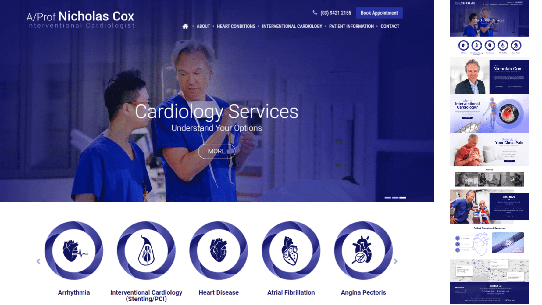 Interventional Cardiologist Website Design