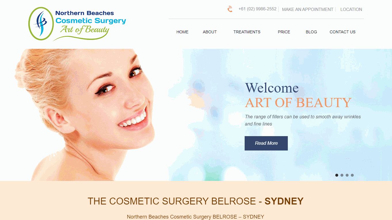 Northern Beaches Cosmetic Surgery Website Design