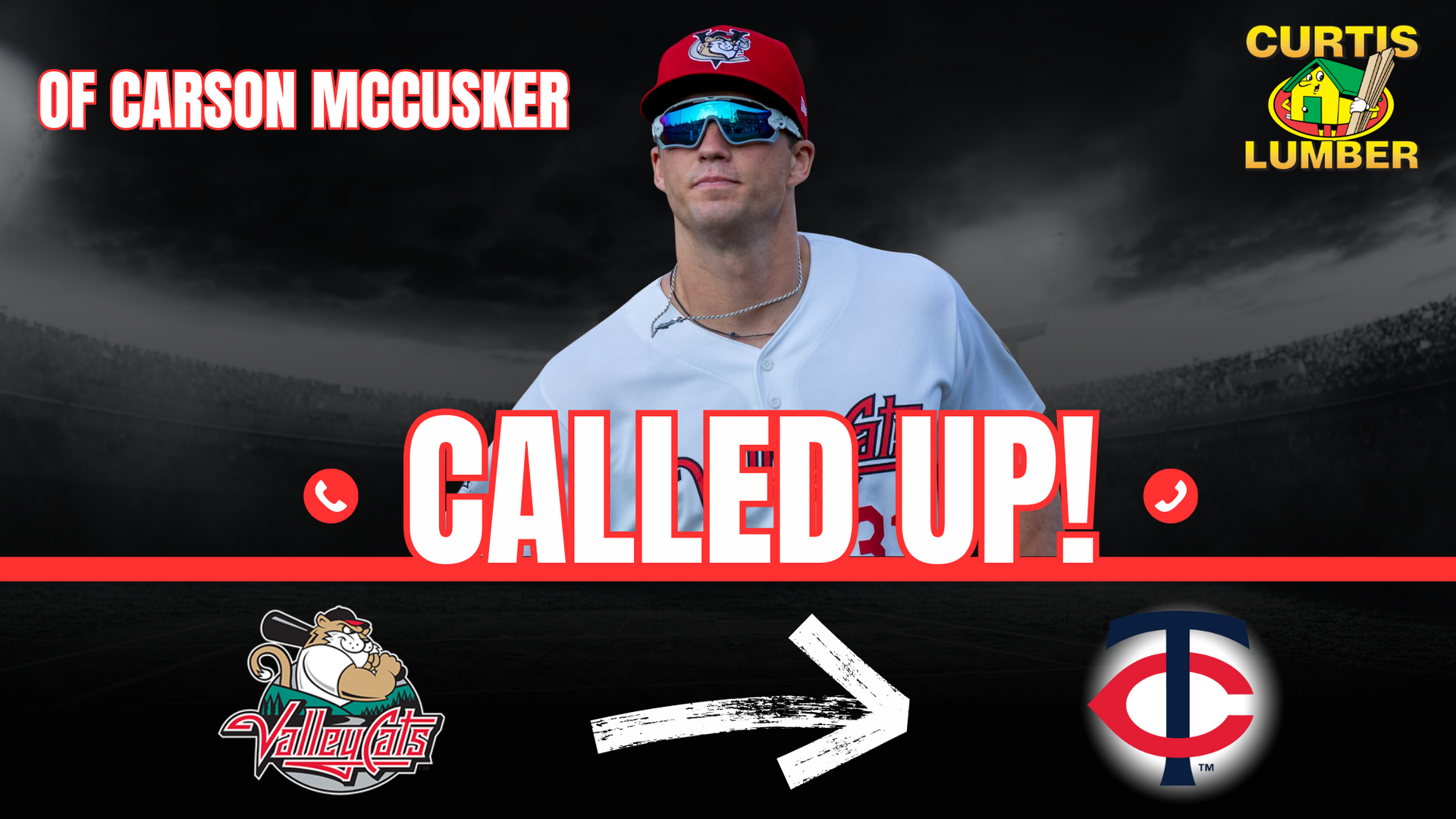FORMER VALLEYCAT CARSON MCCUSKER PROMOTED TO THE MAJORS