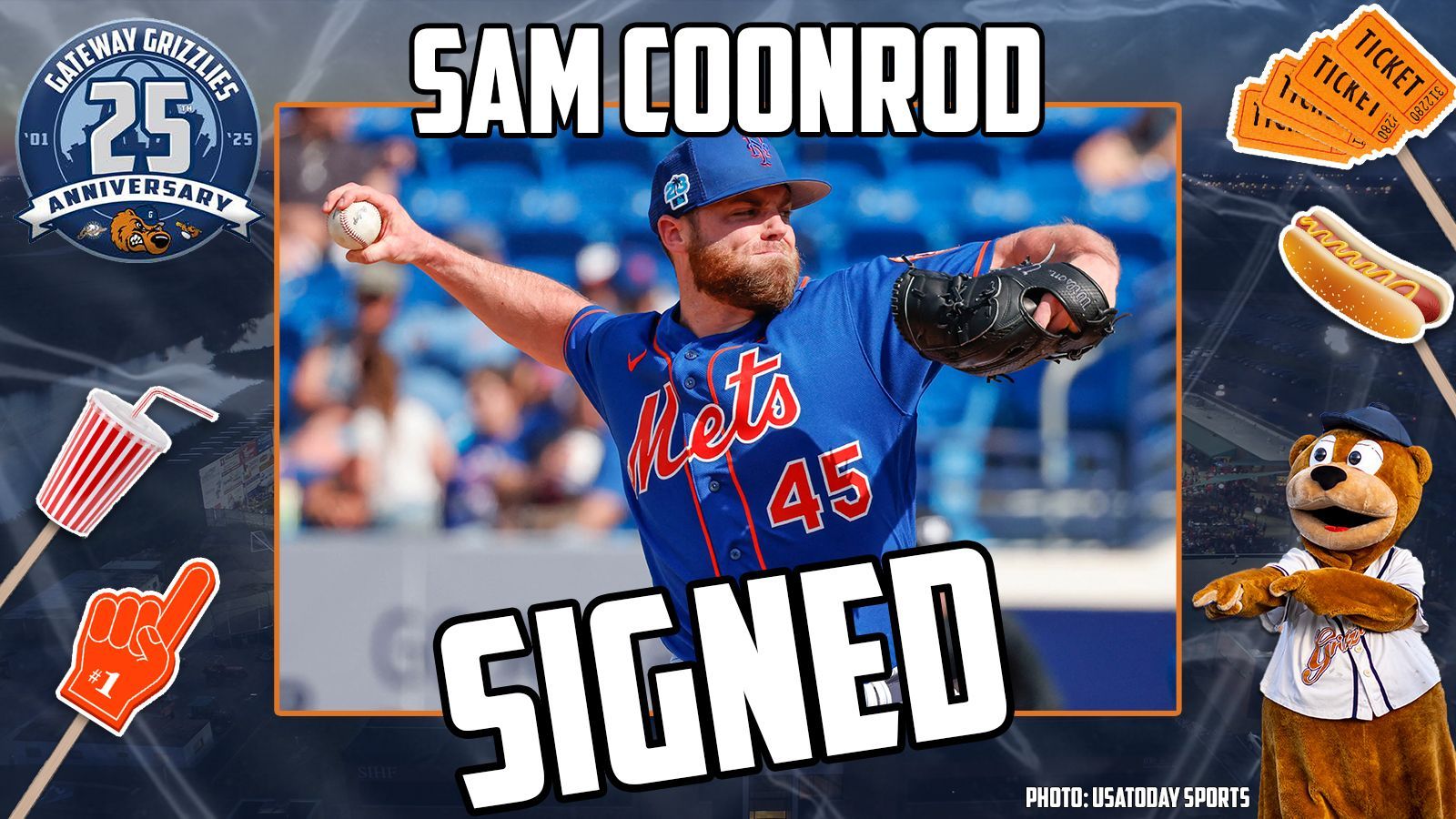 GRIZZLIES SIGN FORMER MLB PITCHER SAM COONROD