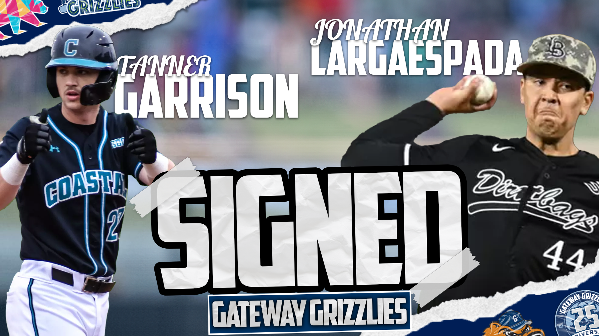 GRIZZLIES SIGN TANNER GARRISON, JONATHAN LARGAESPADA