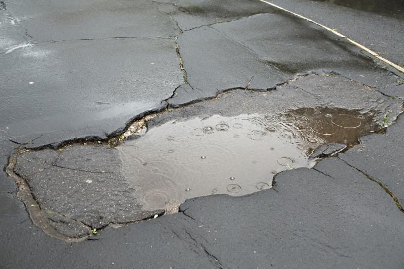Cracked Pavement from Rain | The Paving Guys