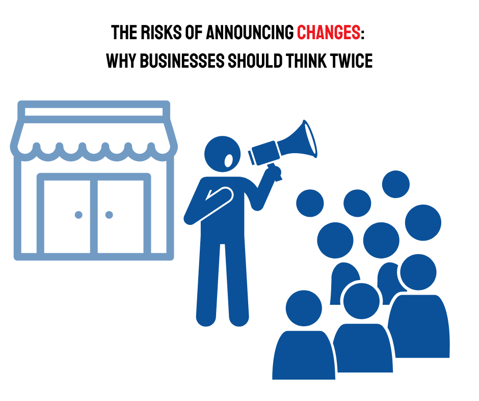 The Risks of Announcing Changes: Why Businesses Should Think Twice