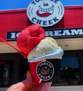 Tongue in cheek ice cream store