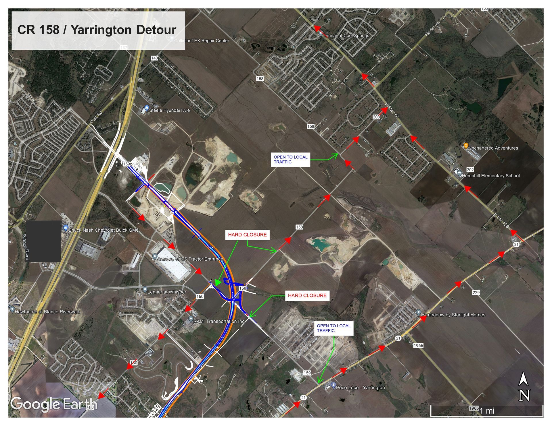 CR 158 at Yarrington Road Closure Notification POSTPONED