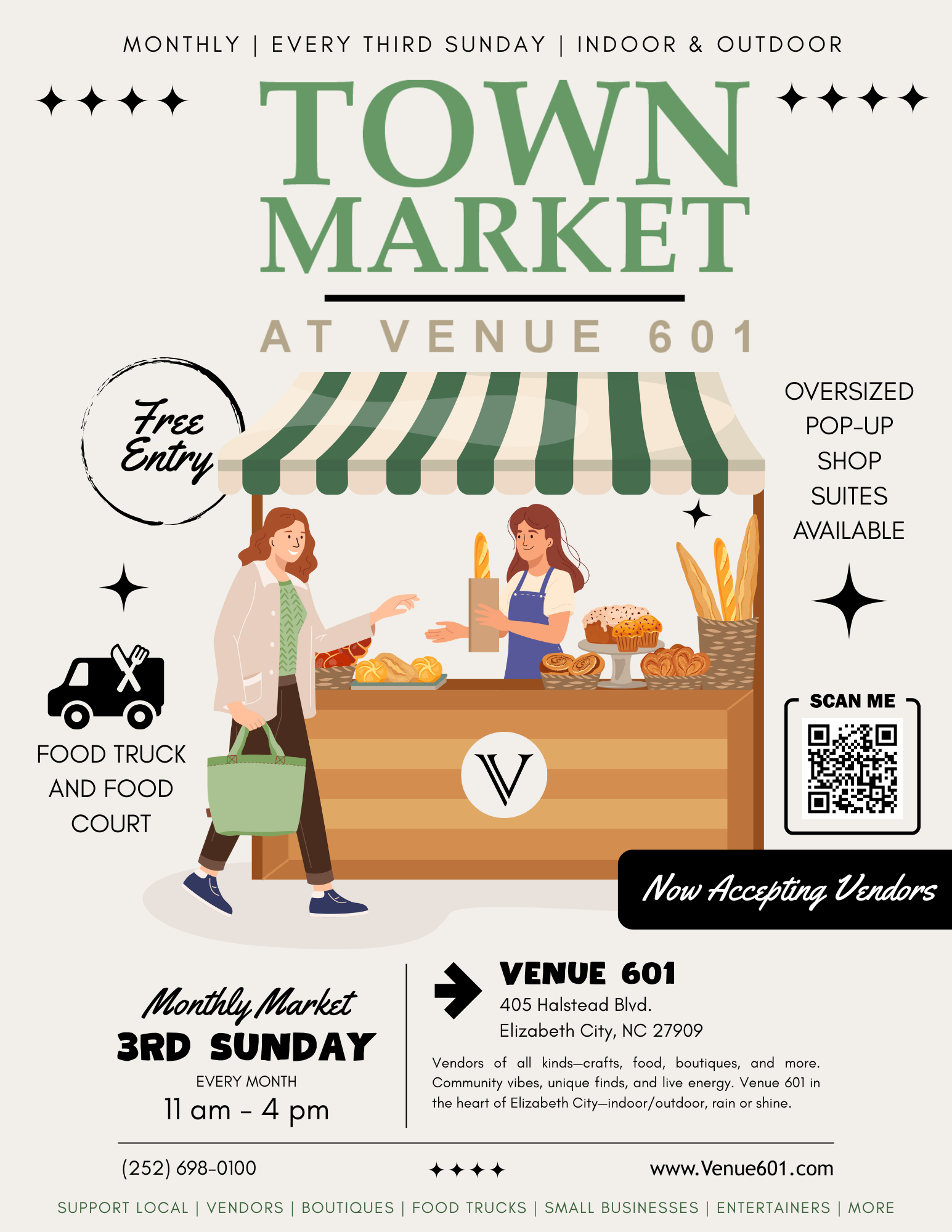 Town Market Vendor Event | Venue 601 | Elizabeth City, NC