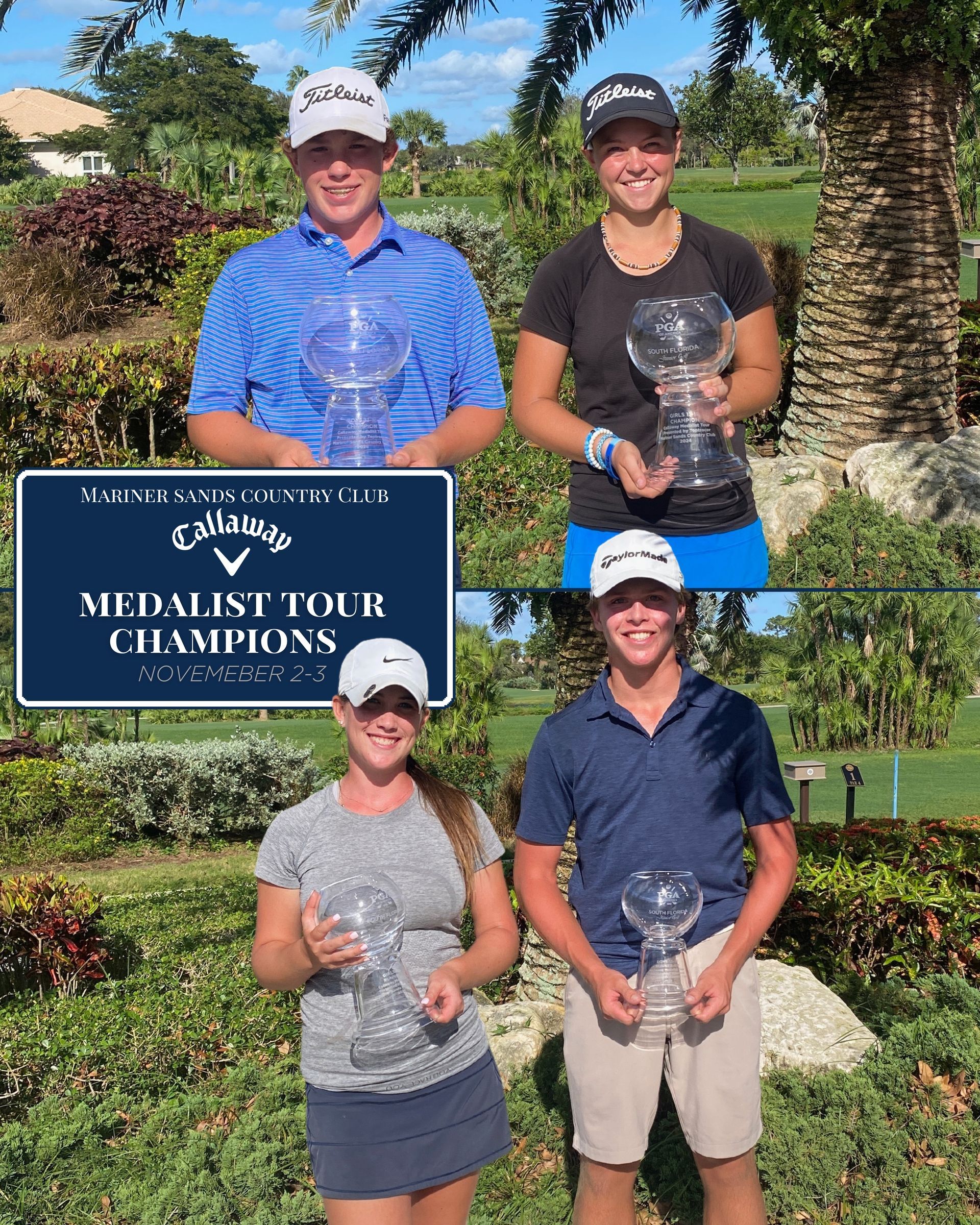 Marigliano and Smith Secure Victories at Mariner Sands Medalist Tour Event