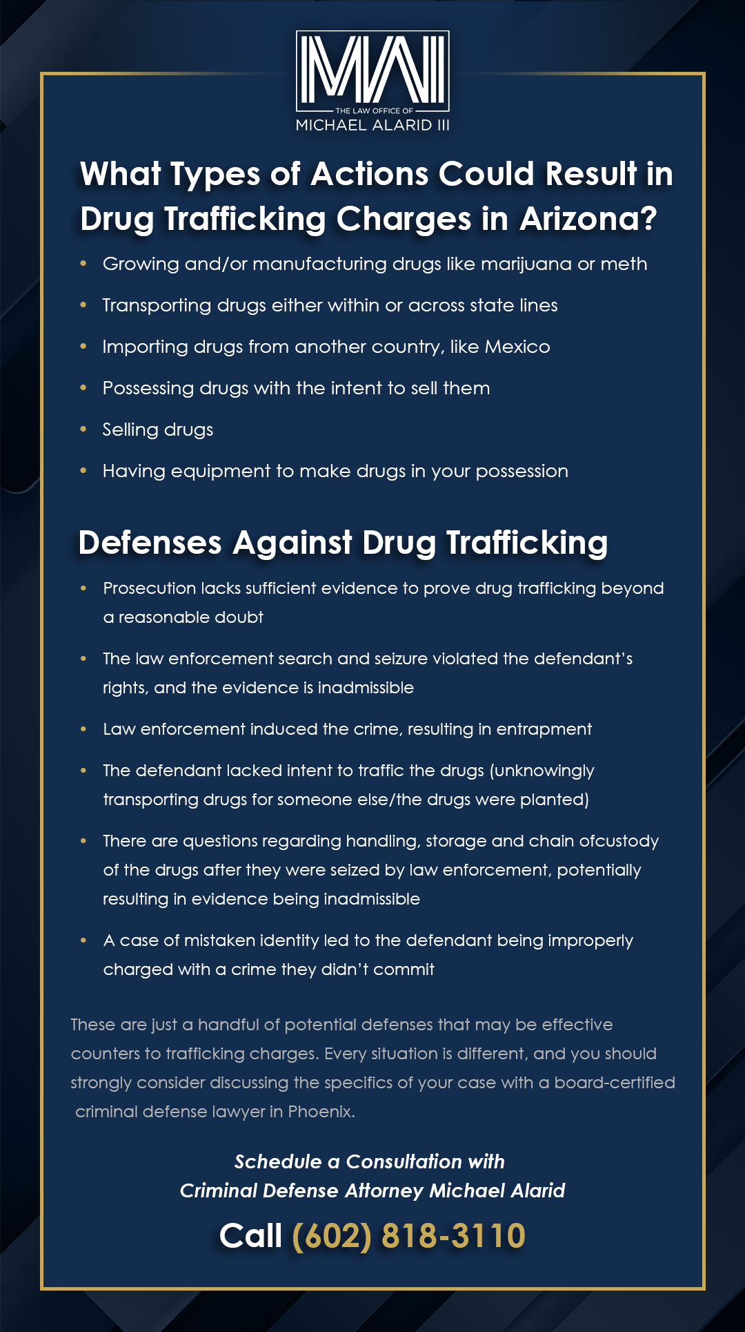 What Is Drug Trafficking? | Law Office of Michael Alarid III | AZ