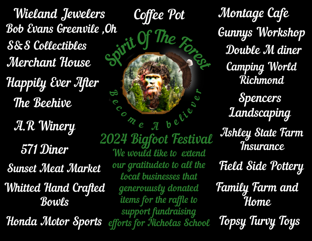 Spirit Of The Forest Bigfoot Festival | Greenville, OH | Oct. 11th & 12th