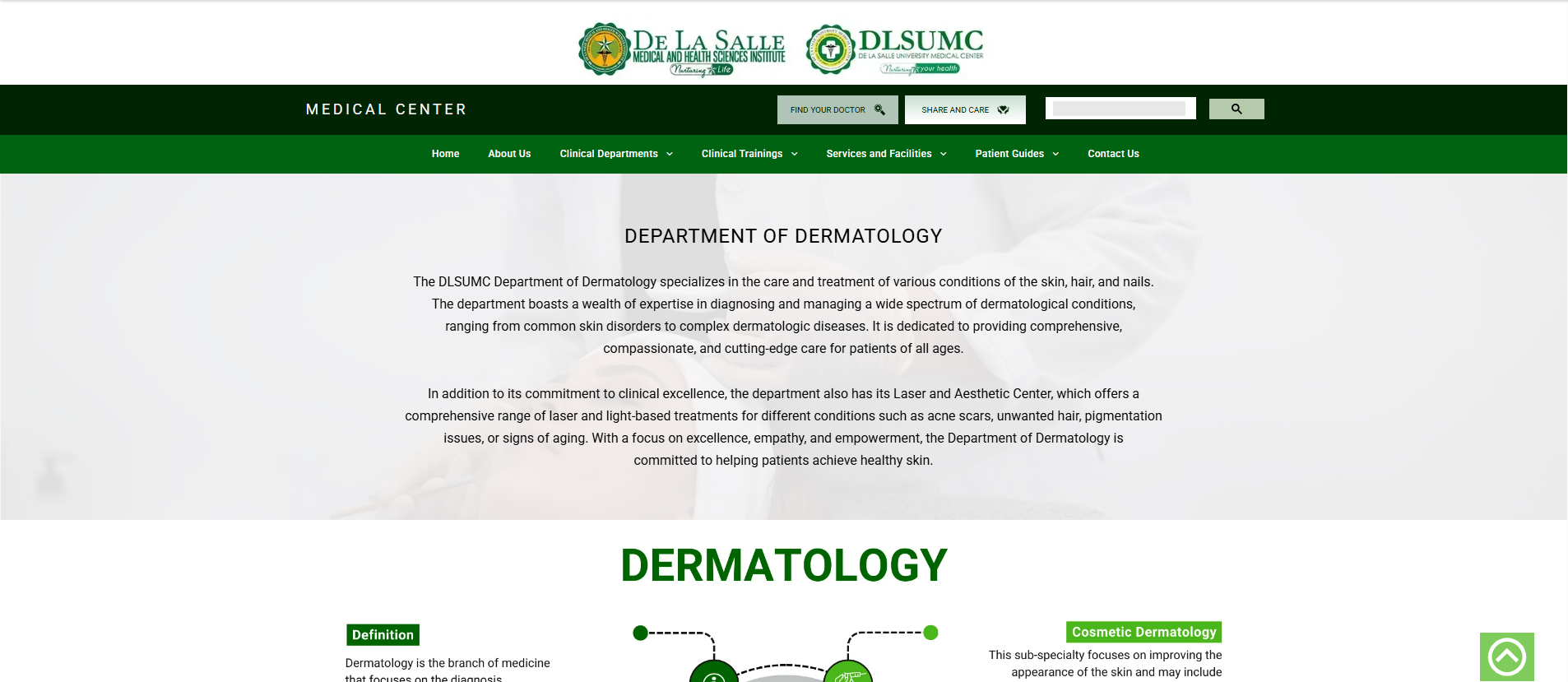 Department of Dermatology | Medical Center | DLSUMC