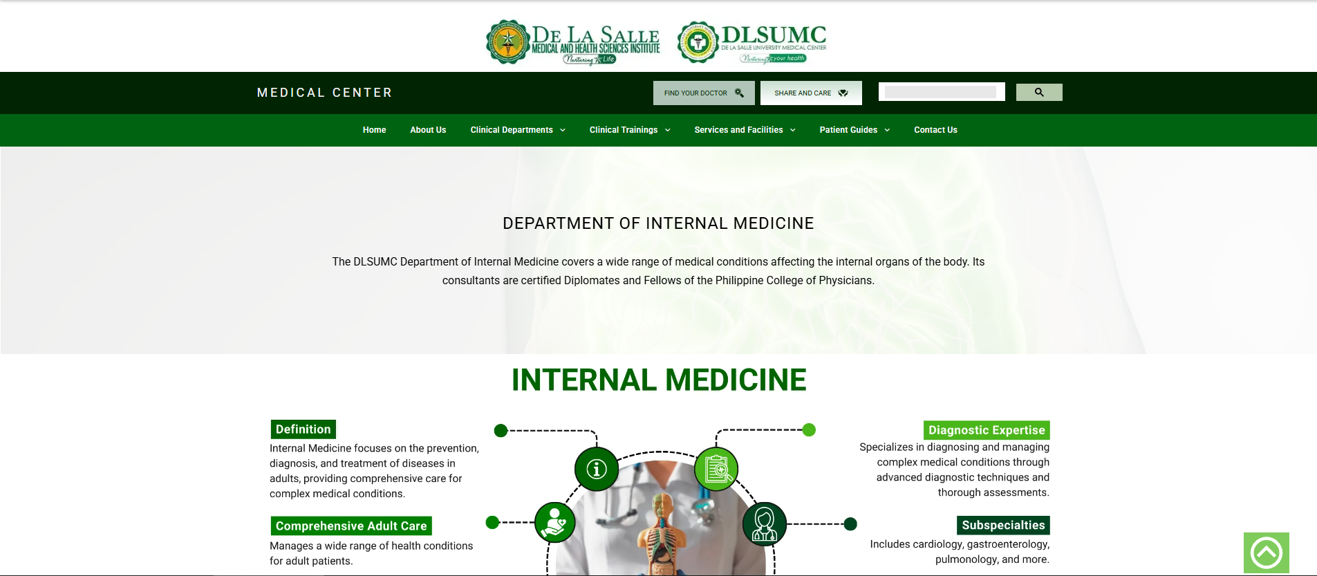 Department of Internal Medicine Services | Medical Center | DLSUMC