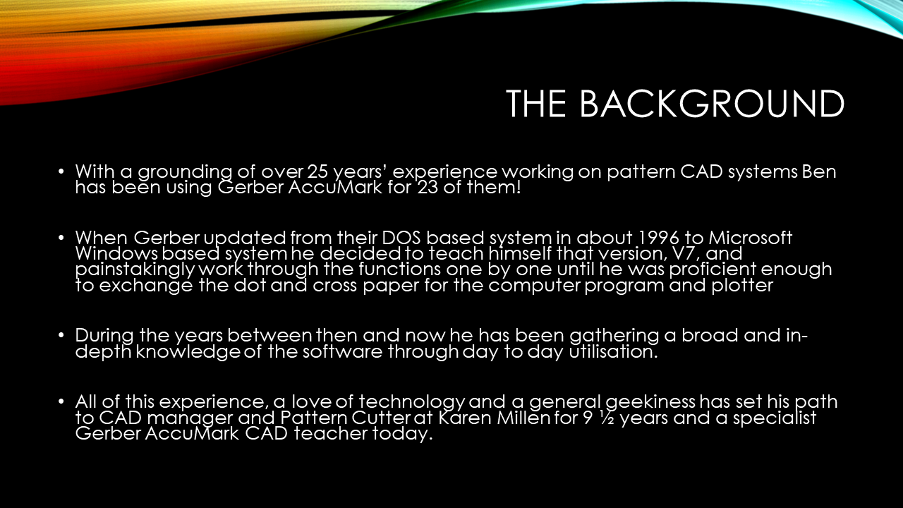 Gerber AccuMark Training and Creative Pattern Cutting service including ...