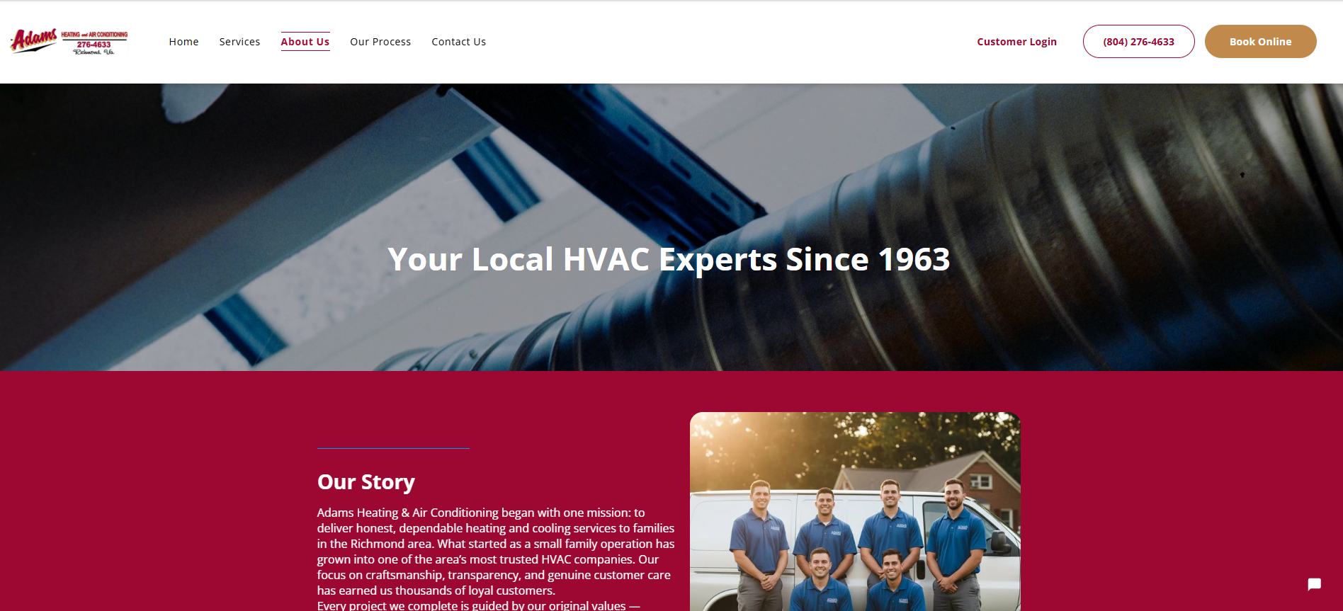 HVAC & Plumbing Experts | Richmond, VA | Adams Heating & Air