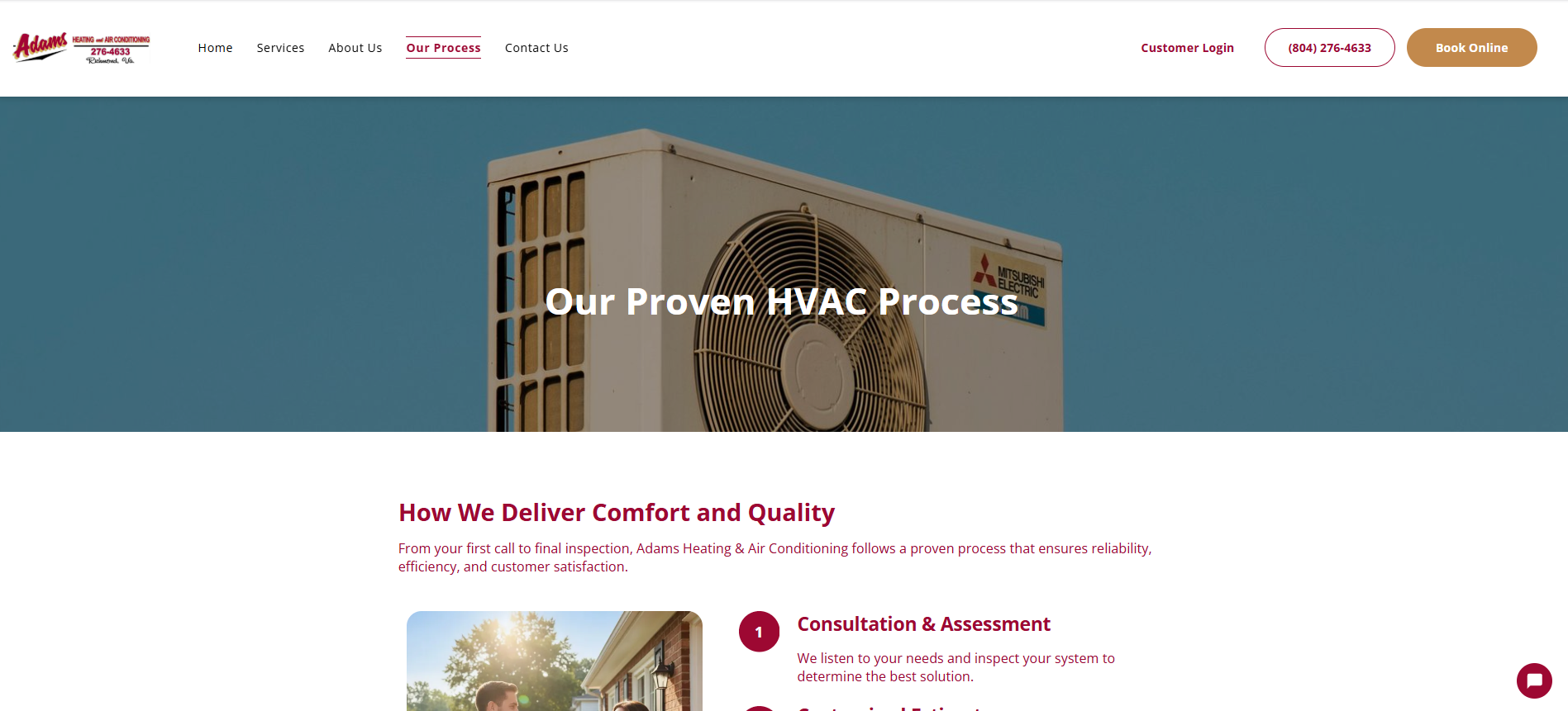 HVAC Service Process | Richmond, VA | Adams Heating & Air