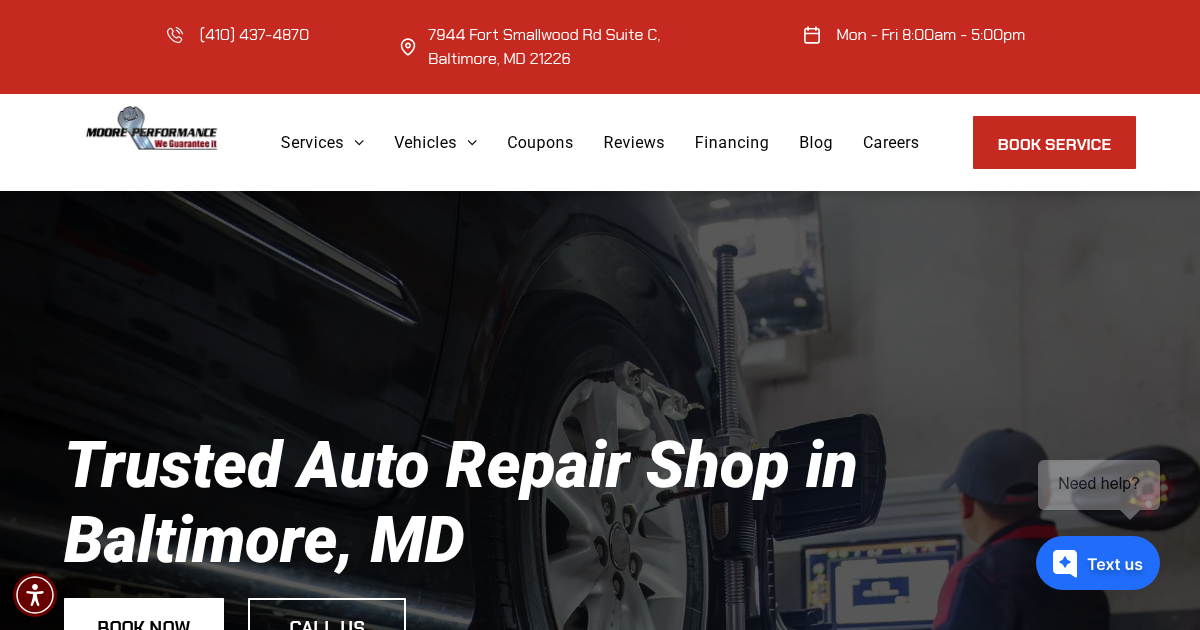 Auto Repair in Baltimore, MD | Moore Performance