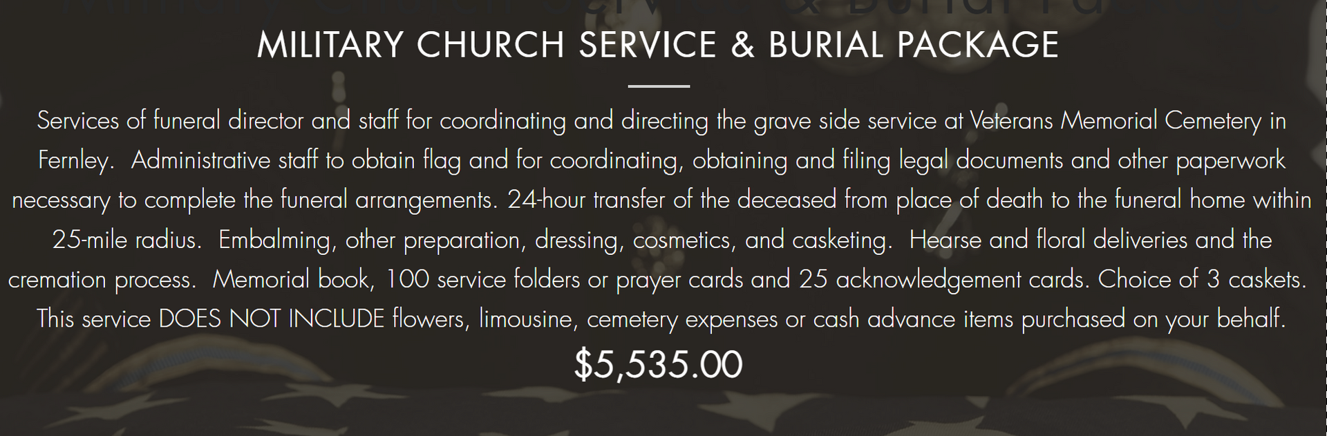 Veterans Services | Truckee Meadows Cremation